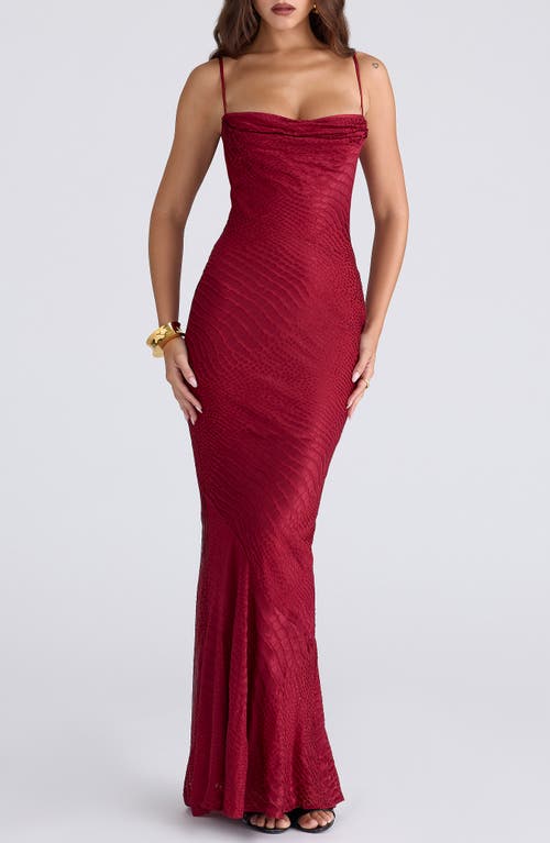 HOUSE OF CB Nalani Burnout Satin Gown